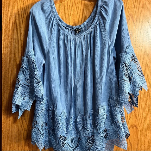 Unique Spectrum | Tops | Unique Spectrum Womens Crochet Blouse | Poshmark